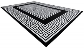 Dywany Łuszczów, Kusový koberec Gloss 6776 85 greek black/ivory, 80x150, černobílá, chodba / předsíň