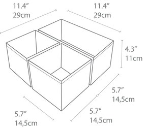 Sada 3 béžových organizérů Bigso Box of Sweden Drawer