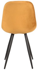 Sametové jídelní židle v hořčicové barvě v sadě 2 ks Capri – LABEL51