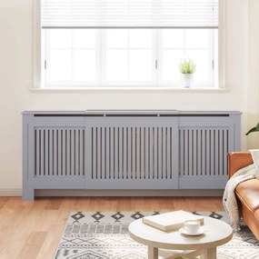 Kryt radiátoru 2 ks Šedá 205 x 20,5 x 81,5 cm Kompozitní dřevo 3403239