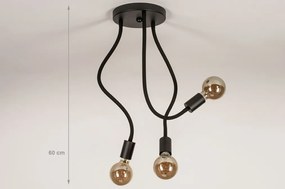 Stropní svítidlo do kuchyně Flexi Bulb 3 Black