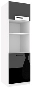Vysoká kuchyňská skříňka Belini pro vestavnou troubu 60 cm černý lesk
 INF SSP60/1/WT/B/0/B1