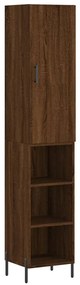 Skříň highboard hnědý dub 34,5 x 34 x 180 cm kompozitní dřevo