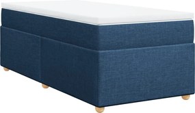 Box spring postel s matrací modrá 90x200 cm textil 3285351