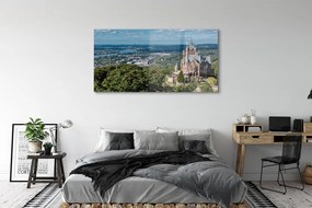 akrylový obraz Německo Panorama městského hradu 140x70 cm