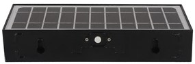 Exteriérové ​​solární nástěnné LED svítidlo Brick, 1x LED 6w, černá, pohybový senzor