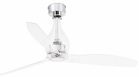 FARO MINI ETERFAN 33382 50,4“ chrom/transparentní Reverzní stropní ventilátor