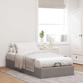 Osmanský rám postele bez matrací taupe 80x200 cm textil 3310837
