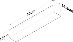 Nástěnná police AE104 ořech