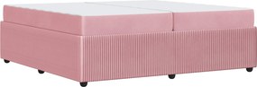 Rám postele Růžová 200 x 200 cm textil 3398443