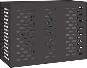 vidaXL Ochrana klimatizace Černá 110 x 50 x 80 cm Ocel [865904]