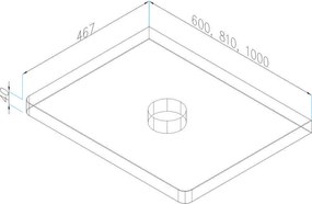 Mereo Siena koupelnová deska 100 cm dub masiv CN482D