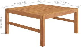 vidaXL 3dílná zahradní sedací souprava podušky teakové dřevo [316108] Barva: krémová