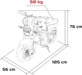 Ramiz Dětská motorka SUPERMOTO, červená