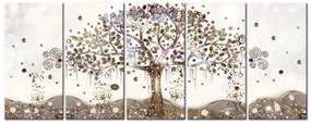 Pětidílné obrazy - strom života (150x60 cm) - Murando DeLuxe