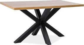 Casarredo - Komfort nábytek Jídelní stůl CROSS 180x90, dýha dub/černý kov