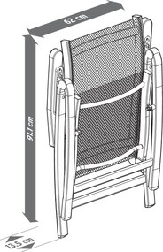 Tchibo - Křeslo »Elin« s vysokým nastavitelným opěradlem - barva: černá