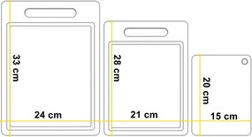 Sada prkének na krájení TAVOLA (3 ks)