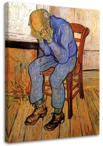 Obraz na plátně Starý muž ve smutku V. van Gogh - 80x120 cm