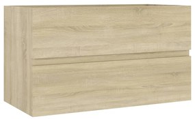 vidaXL 2dílný set koupelnového nábytku dub sonoma dřevotříska