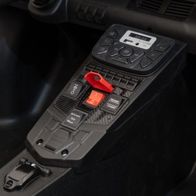 Ramiz Elektrické auto Lamborghini Aventador SV pro 2 děti Šedé + Bezkartáčový motor + Nafukovací kola + LED audio