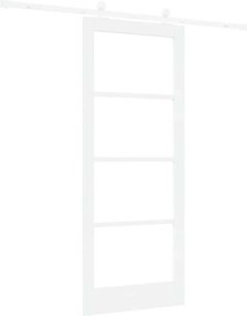 Posuvné dveře ORKDAL 83 x 202 cm Masivní borové dřevo a sklo 3332082