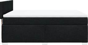 Box spring postel s matrací černá 160x200 cm textil 3285934