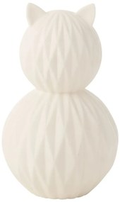 Bílá porcelánová lampa kočka Cat Led - Ø 13*22 cm