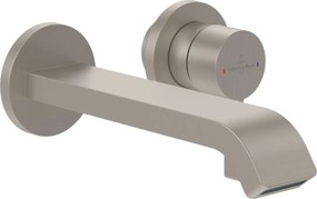 Villeroy & Boch Dawn - Umyvadlová baterie pod omítku, 2-otvorová instalace, s tělesem, matný kartáčovaný nikl TVZ10600300164