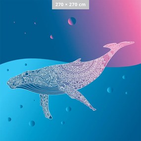 dětská obrazová tapeta velryba 01 Velikost: 150 × 270 cm
