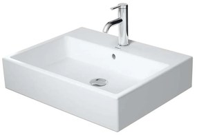 Duravit Vero Air - Umyvadlo nábytkové 60x47 cm, s přepadem, otvor pro baterii, WonderGliss, bílá 23506000271