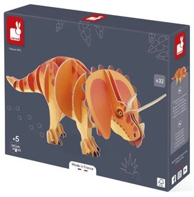 Janod Dřevěné 3D puzzle Dinosaurus Dino Triceratops