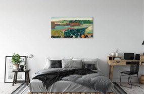 Obrazy na plátně Art malované pohled venkova 125x50 cm
