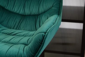 Barová židle The holandský komfort smaragdově zelený samet/ 41834
