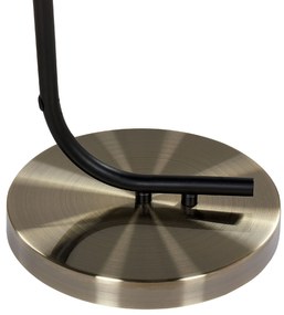 Kovová stojací lampa černá/mosazná CAUDELO Beliani