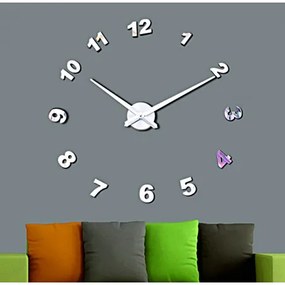 Nástěnné hodiny zrcadlo. Nalepovací hodiny zrcadlové čísla DIY NOSPEN Moderní nalepovací nástěnné hodiny | 3D hodiny 12SZ047