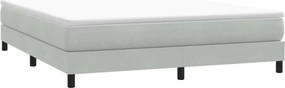 Postel Box Spring bez matrace Light Grey 180x220 cm samet 3315885