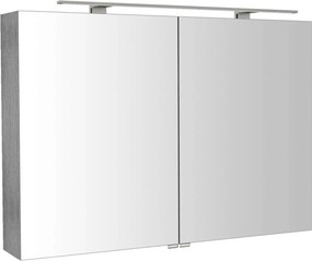Sapho Riwa - Zrcadlová skříňka s LED osvětlením 101x70x17 cm, dub stříbrný RIW100-0011