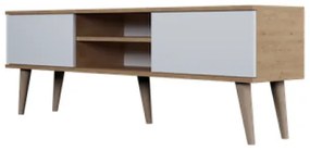 Televizní stolek Toronto - délka 160 cm - bílá/dub artisan - 3D6716