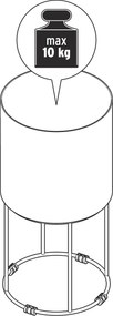 Tchibo - Kulatý květináč - barva: béžová