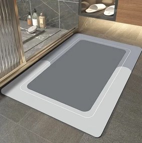 Rychleschnoucí koupelnová předložka - obdélník Rozměr: 40x60 cm, Varianta: šedá, bez nápisu