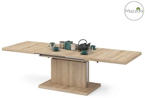 Konferenční a jídelní stůl ASTON rozkládací 80x120-160-200 cm, v.56-74 cm, dub sonoma
