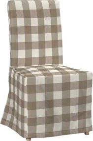 Potah na židli IKEA  Henriksdal, dlouhý barva béžová látka vzorované