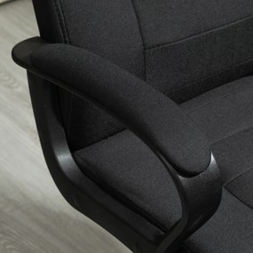 Výškově nastavitelná kancelářská židle Vinsetto, ergonomická kancelářská židle, počítačová židle s houpací funkcí, černá, 62 x 62 x 110-119 cm | Aosom