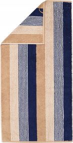 Bavlněný ručník 50 x 100 cm Coast Repeat 6214 Navy Natur 31