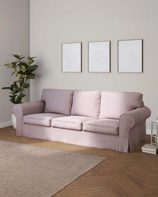 Potah na pohovku IKEA  Ektorp 3-místná, rozkládací STARÝ MODEL PIXBO barva růžová látka pletený vzor