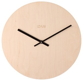 IZARI březové hodiny 34 cm - černé ručičky
