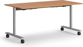 Mobilní stůl MATCH, 160x80 cm, šedá podnož, třešeň