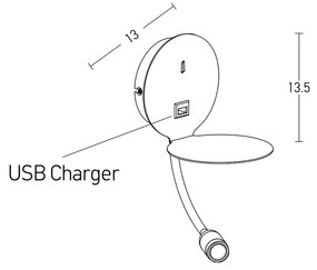 Zambelis H58 nástěnné LED svítidlo matně bílá, 3W, 3000K, 13cm