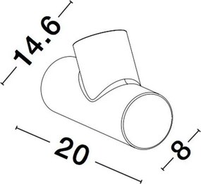 NV 9291701 Venkovní nástěnné svítidlo RAMO tmavě šedý hliník skleněný difuzor GU10 1x7W 220-240V IP65 bez žárovky - NOVA LUCE